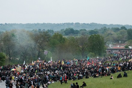 Protesters March On Arterial Road During Editorial Stock Photo - Stock ...