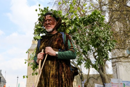 Protesters On Stilts Dressed Tree Takes Editorial Stock Photo - Stock ...