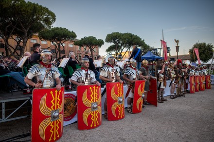 Soldiers Ancient Rome Lined During Concert Editorial Stock Photo ...