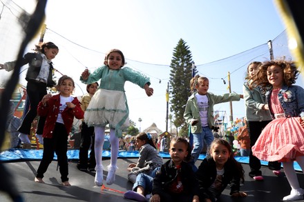 Palestinian Children Play Park During Eid Editorial Stock Photo - Stock ...