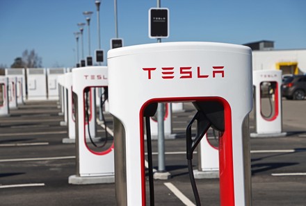 Tesla Has Opened New Supercharger Station Editorial Stock Photo - Stock ...