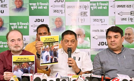 Jdu Mlc Niraj Kumar Addressing Press Editorial Stock Photo - Stock ...