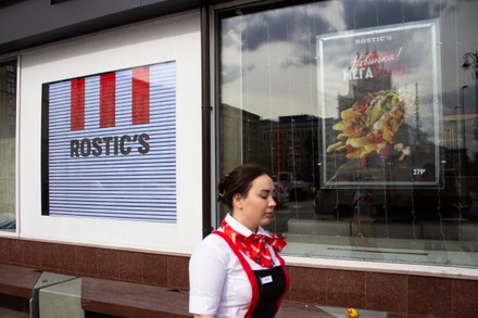 Rostics Restaurant Seen Central Moscow First Editorial Stock Photo ...