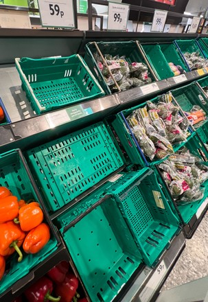 Empty Crates Peppers Morrisons Supermarket North Editorial Stock Photo ...