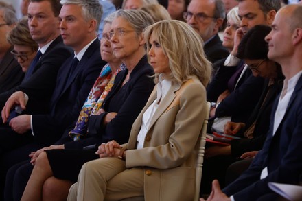 French First Lady Brigitte Macron C Editorial Stock Photo - Stock Image ...