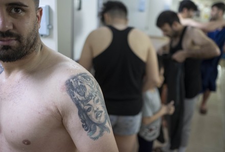 Iranian Man Tattoo On His Arm Editorial Stock Photo - Stock Image ...