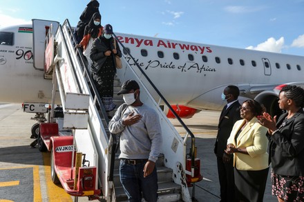 Kenyan Evacuees Sudan Disembark Kenya Airways Editorial Stock Photo ...