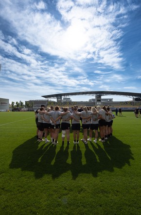 Wales Team Huddle During Captains Walkthrough Editorial Stock Photo ...