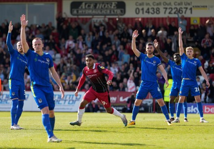Jamie Reid Stevenage Celebrates Opening Goal Editorial Stock Photo ...