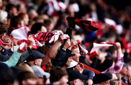 Bournemouth Fans Wave Flags Editorial Stock Photo - Stock Image ...