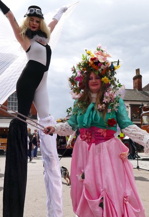 Flower Fairy Stilt Walker Fair People Editorial Stock Photo - Stock ...