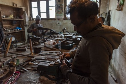 Labourer Check Completed Shotgun Inside Gun Editorial Stock Photo ...