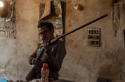 Labourer Check Completed Shotgun Inside Gun Editorial Stock Photo ...