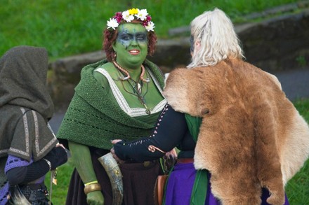 Celebrating Return Summer Beltane Fire Festival Editorial Stock Photo ...