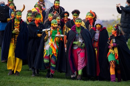Celebrating Return Summer Beltane Fire Festival Editorial Stock Photo ...