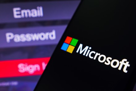This Photo Illustration Microsoft Corporation Logo Editorial Stock ...