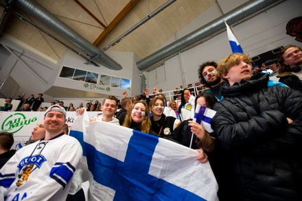 Finlands Supporters During Saturdays International Ice Editorial Stock ...