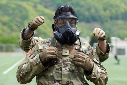 Us Soldier Wears Chemical Warfare Protective Editorial Stock Photo ...