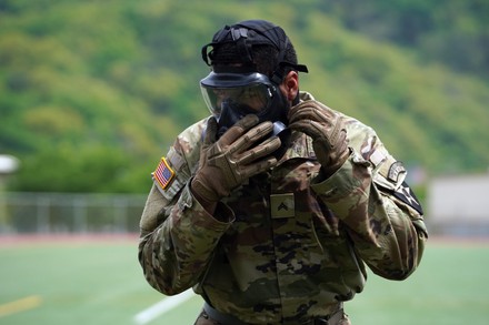 Us Soldier Wears Chemical Warfare Protective Editorial Stock Photo ...