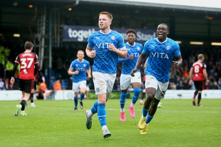 Callum Camps Stockport County Celebrates Scoring Editorial Stock Photo ...