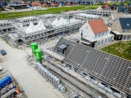 New Housing Estate Under Construction Houses Editorial Stock Photo ...