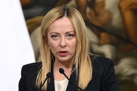 Italian Prime Minister Giorgia Meloni Austrian Editorial Stock Photo ...