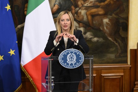 Italian Prime Minister Giorgia Meloni Austrian Editorial Stock Photo ...