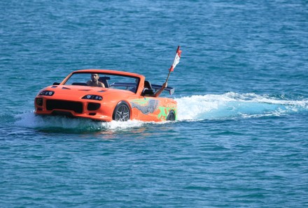 Boat Shape Car Sails On Water Editorial Stock Photo - Stock Image ...