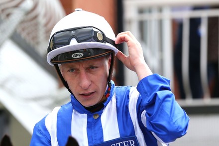 Jockey Sam James During Horse Race Editorial Stock Photo - Stock Image ...