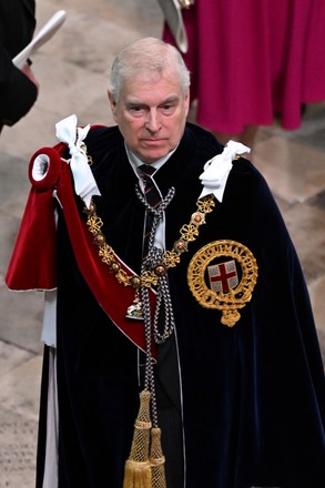 Prince Andrew Departing Westminster Abbey Editorial Stock Photo - Stock ...