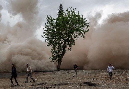 People Run Dust Cloud After Controlled Editorial Stock Photo - Stock ...
