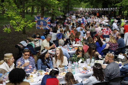 People Join Street Party Celebrate Coronation Editorial Stock Photo ...