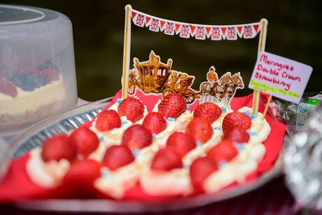Coronationthemed Cakes Seen Princess Anne Visits Editorial Stock Photo ...