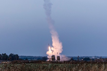 iron dome system fires intercept rockets sderot Stock Photos (Exclusive ...