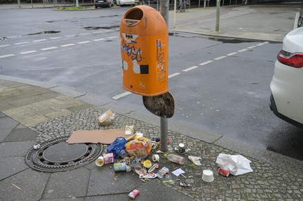 Rubbish Bin Dirt Charlottenburg Berlin Germany Editorial Stock Photo ...
