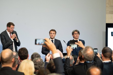 Patrice Vergriete Emmanuel Macron Vincent Yang Editorial Stock Photo ...