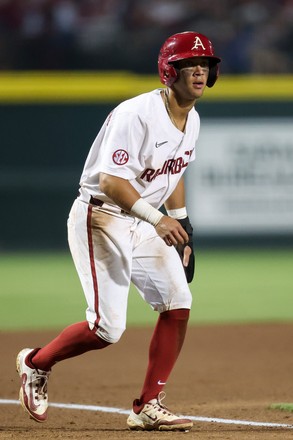 Tavian Josenberger 12 Arkansas Base Runner Editorial Stock Photo ...