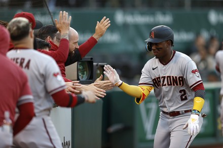 Arizona Diamondbacks Geraldo Perdomo R Greeted Editorial Stock Photo ...