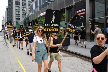 People Attend Sagaftra Strike Picket Line Editorial Stock Photo - Stock ...