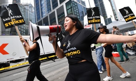 People Attend Sagaftra Strike Picket Line Editorial Stock Photo - Stock ...
