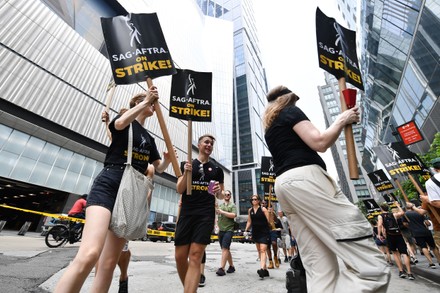 People Attend Sagaftra Strike Picket Line Editorial Stock Photo - Stock ...