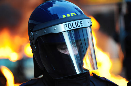 Police Barricade Front Burning Car Hackney Editorial Stock Photo ...