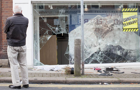 Smashed Window Shop Clapham Junction Editorial Stock Photo - Stock ...