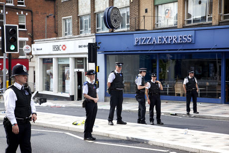 Police Guarding Streets Clapham Junction High Editorial Stock Photo ...