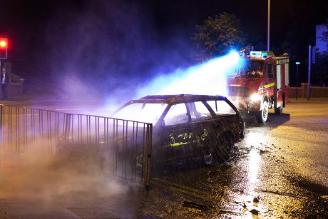 Fire Engine Puts Car That On Editorial Stock Photo - Stock Image ...