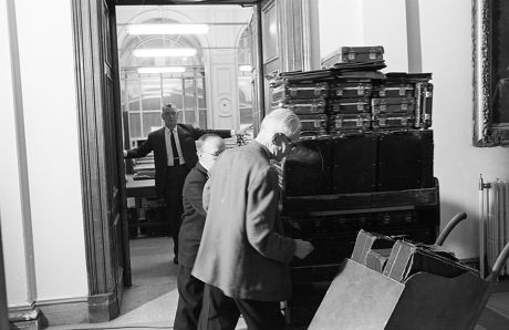 Full Telegram Boxes Taken By Porters Editorial Stock Photo - Stock ...