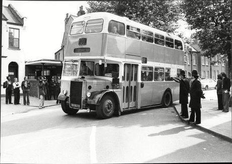 Double Decker Bus Carrying Workers Arrives Editorial Stock Photo ...