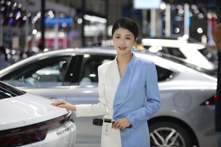 Models Promote Cars Trade Show 2023 Editorial Stock Photo - Stock Image ...