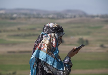 Iranian Shahsevan Nomadic Woman Uses Her Editorial Stock Photo - Stock ...
