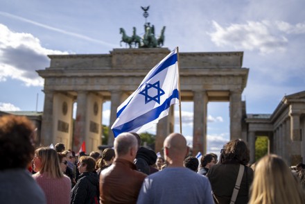 Demonstration Solidarity Brandenburg Gate Israel Following Editorial ...